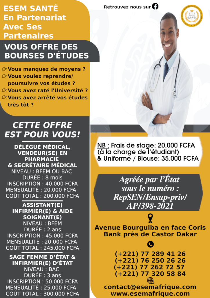 Informations Esem Santé 2022-2023 – ESEM AFRIQUE Informations Esem Santé 2022-2023 – ESEM AFRIQUE